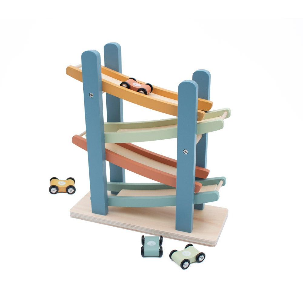 Wooden Ramp Racer Track and Cars
