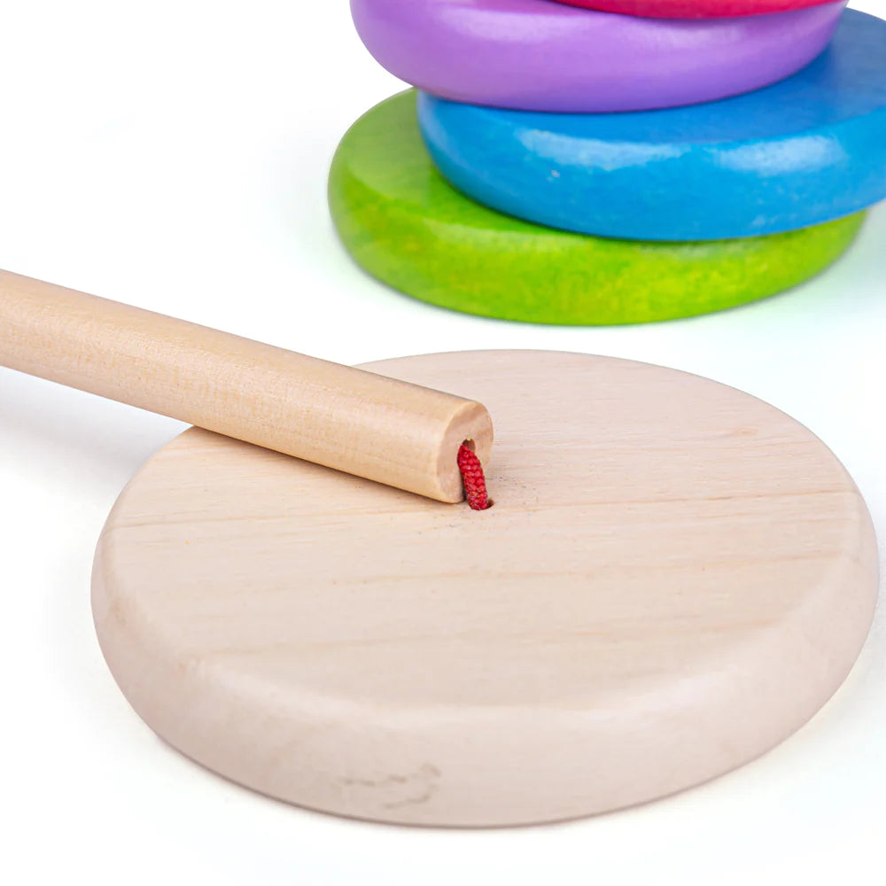 Baby's First Wooden Rainbow Ring Stacker